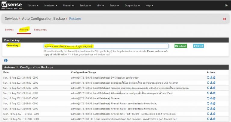 Como fazer backup do pfSense - ID Tecnologia - Soluções em Segurança da ...